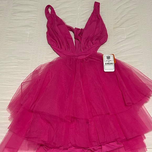 Kikiriki | Dresses | New Fuschia Backless Mini Tutu Dress | Poshmark